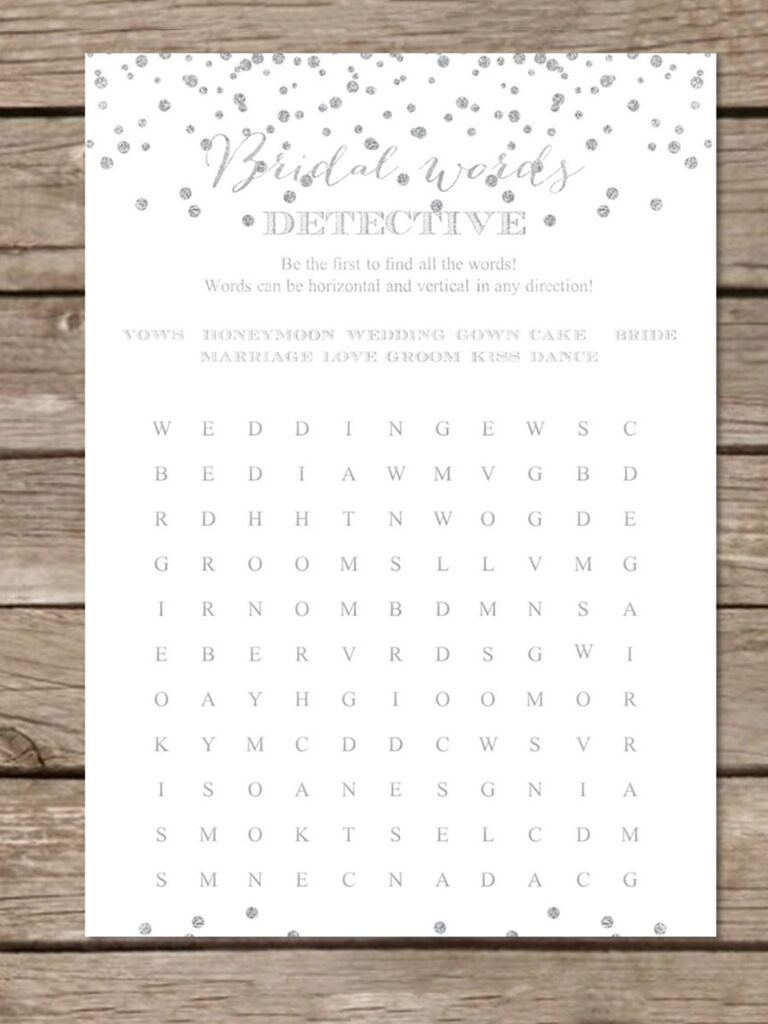 15 Printable Wedding Games Everyone Will Love