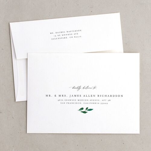 Brilliant Blooms Wedding Response Card Envelopes