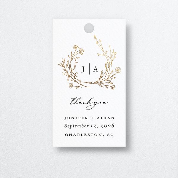 Gilded Monogram Favor Gift Tags