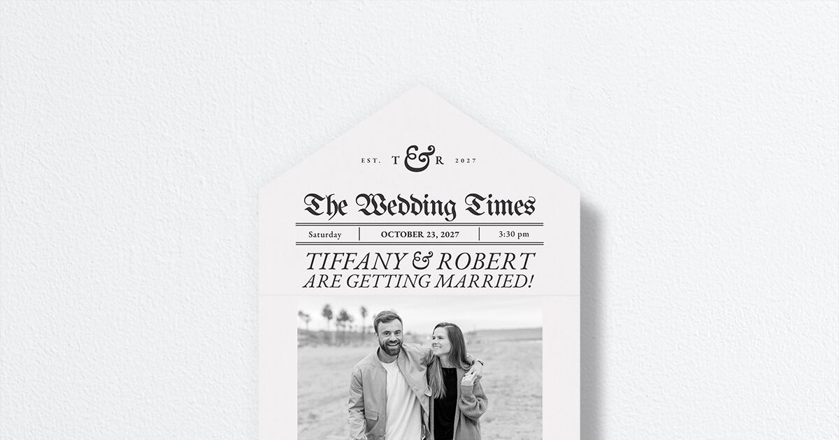 The Knot - Newspaper All-in-One Wedding Invitations