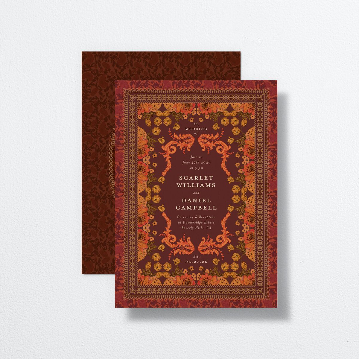 The Knot - Kaleidoscope Tapestry Wedding Invitations