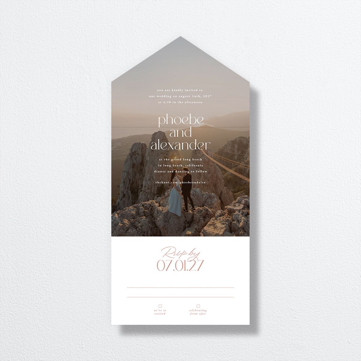 Striking Scene All-in-One Wedding Invitations
