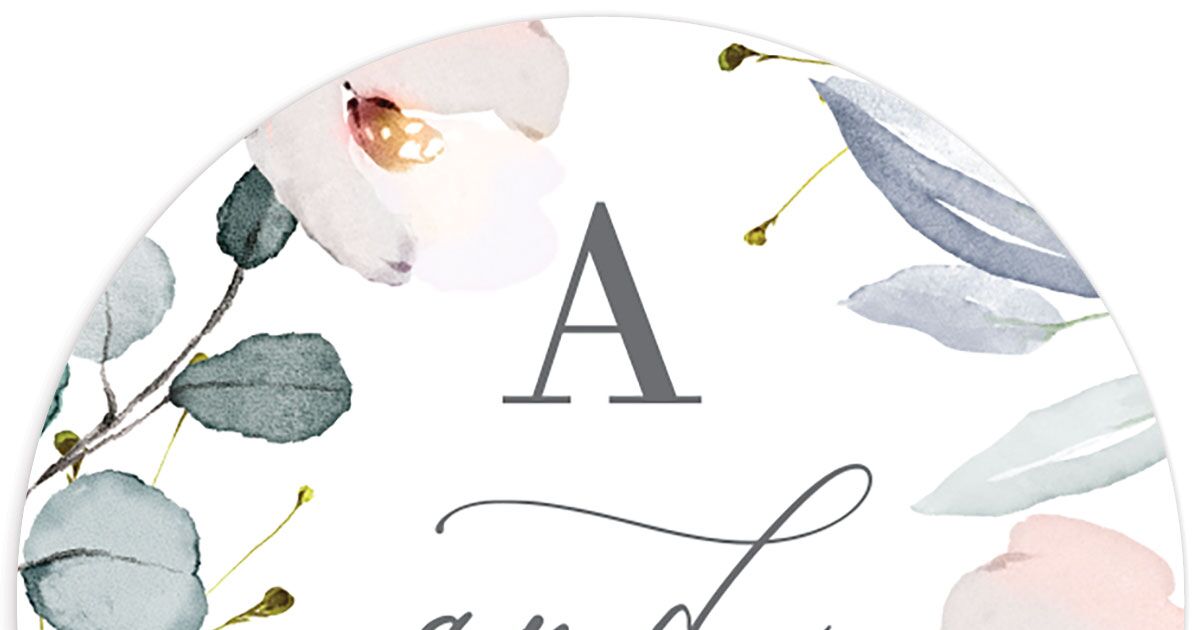 Elegant Calligraphy Wedding Stickers