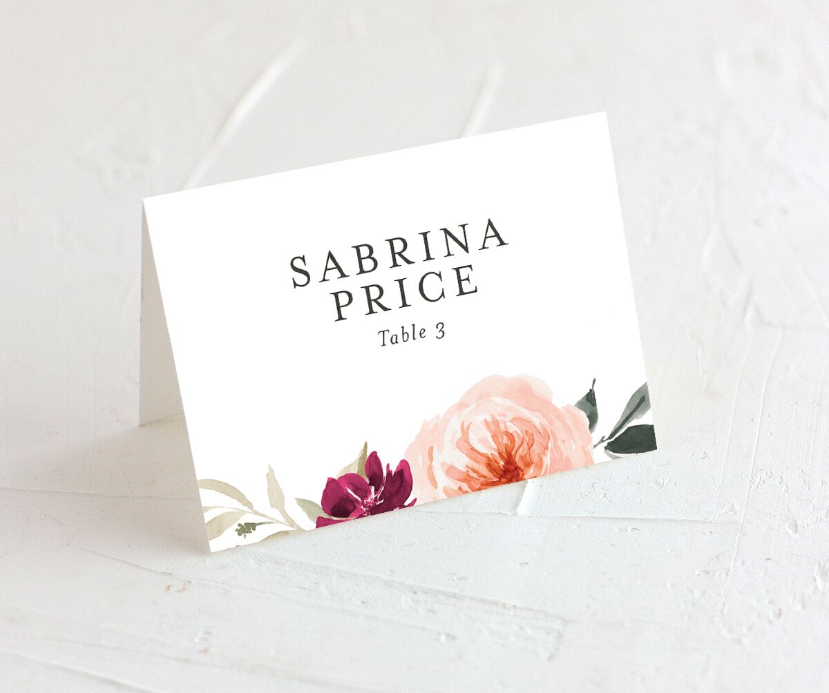 Vibrant Floral Place Cards | The Knot