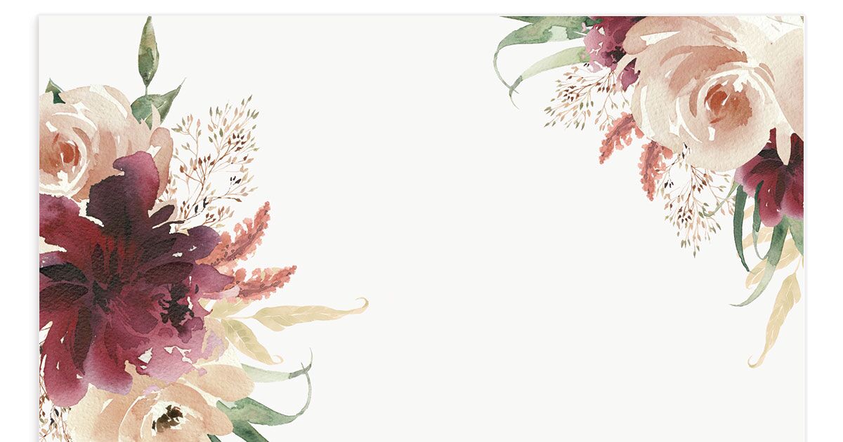 Floral Wreath Standard Envelope Liners | The Knot