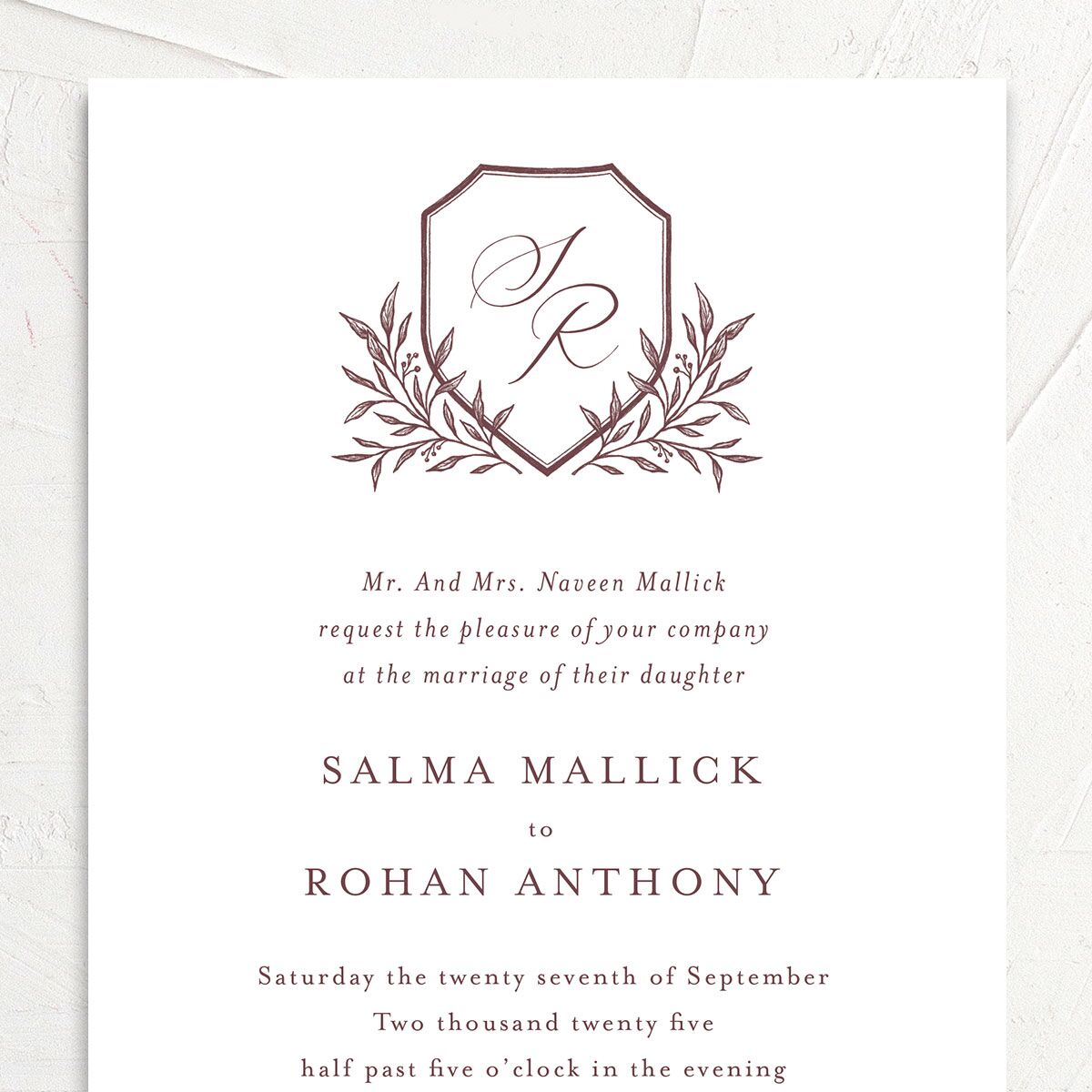 Elegant Emblem Wedding Invitations | Wedding Wire
