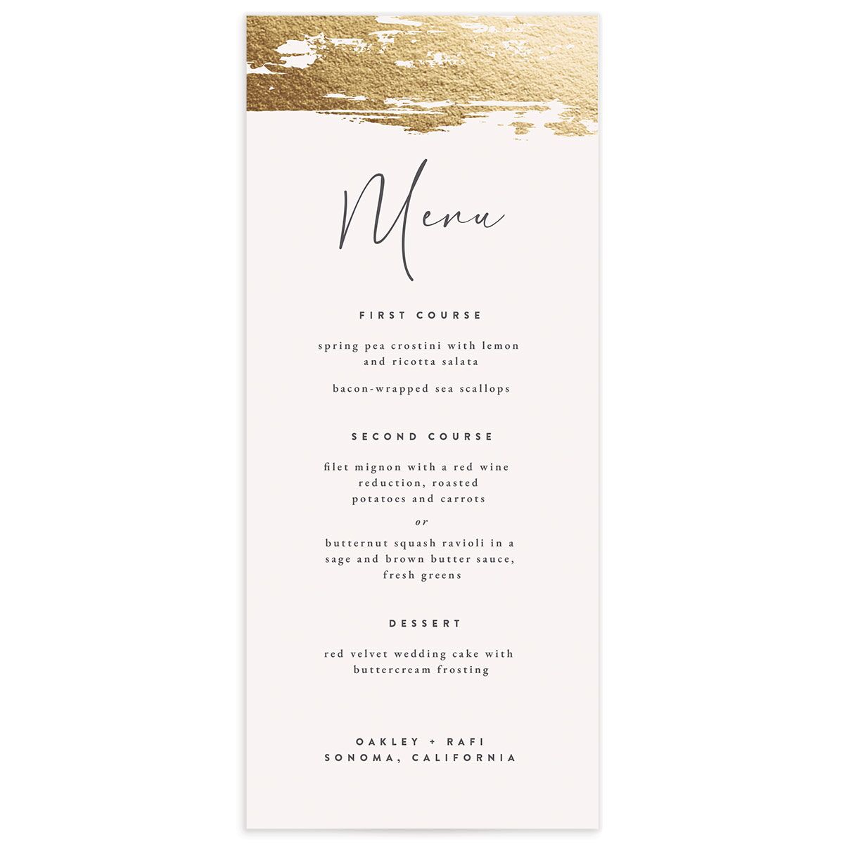 Organic Swash Wedding Invitations