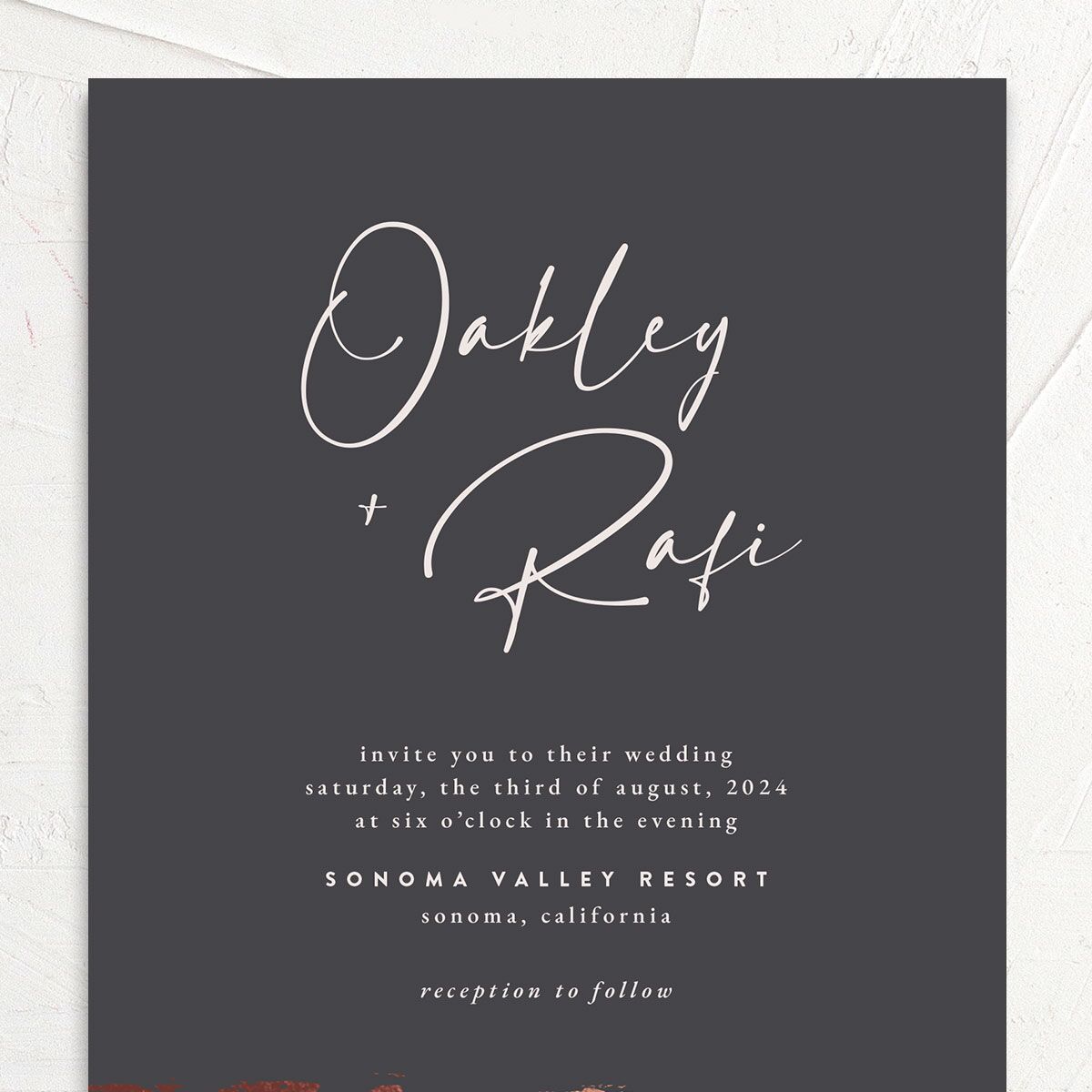 Organic Swash Wedding Invitations | The Knot