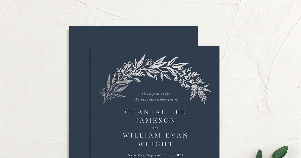 Gilded Garland Wedding Invitations | The Knot