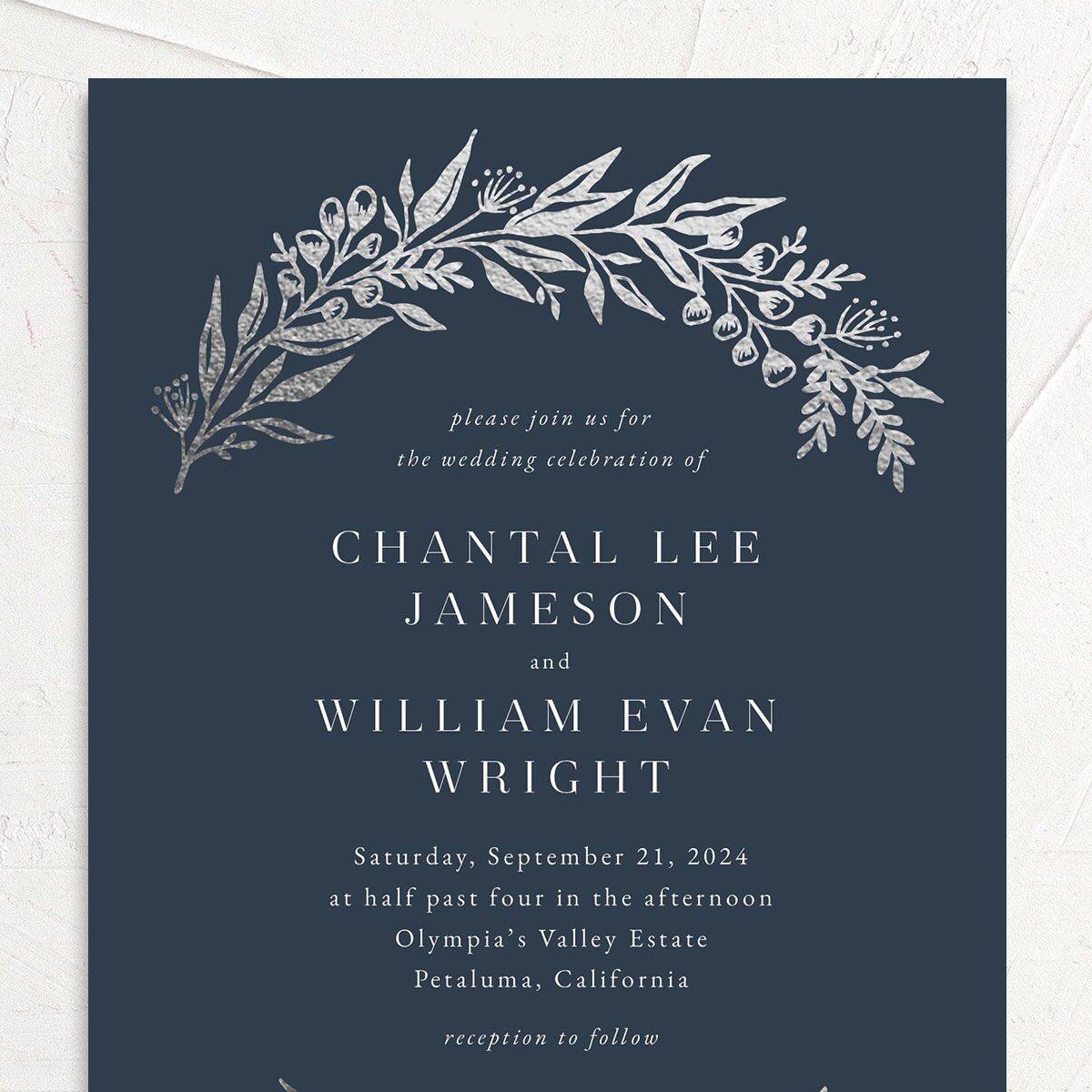 Gilded Garland Wedding Invitations | The Knot