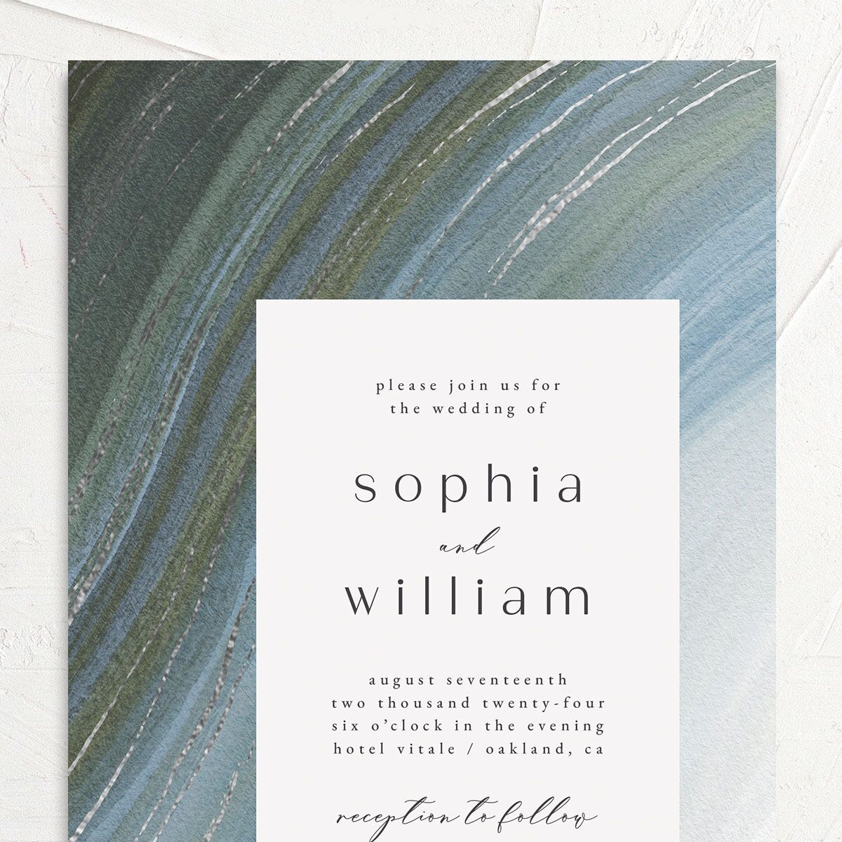 Ethereal Wave Wedding Invitations | The Knot