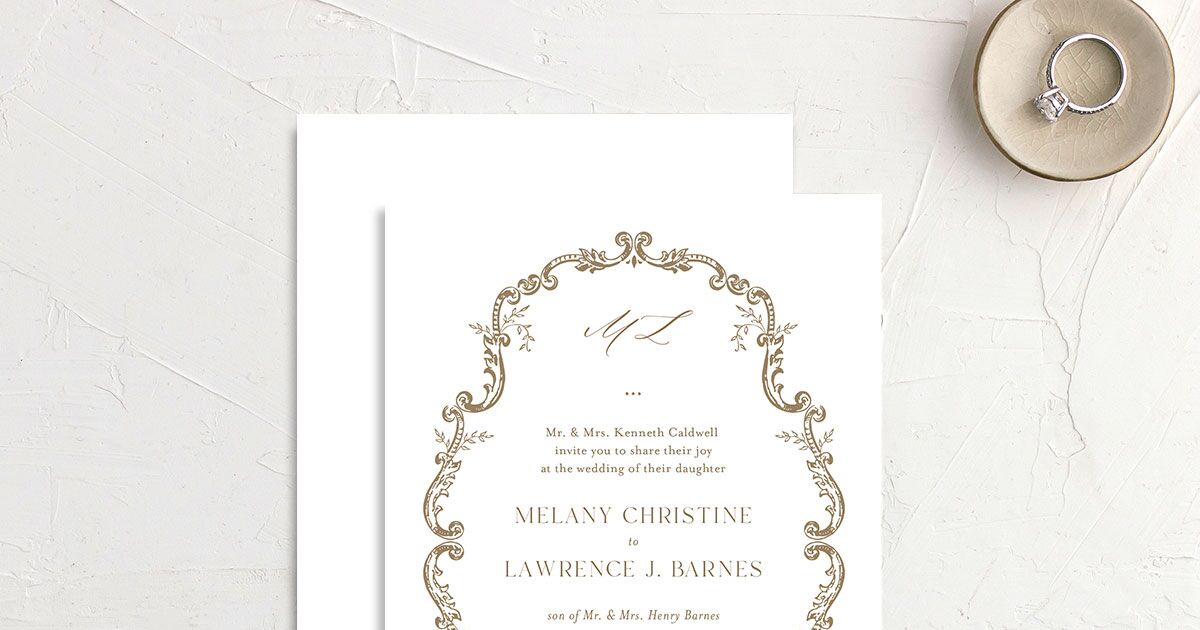 Rococo Adornment Wedding Invitations | Wedding Wire