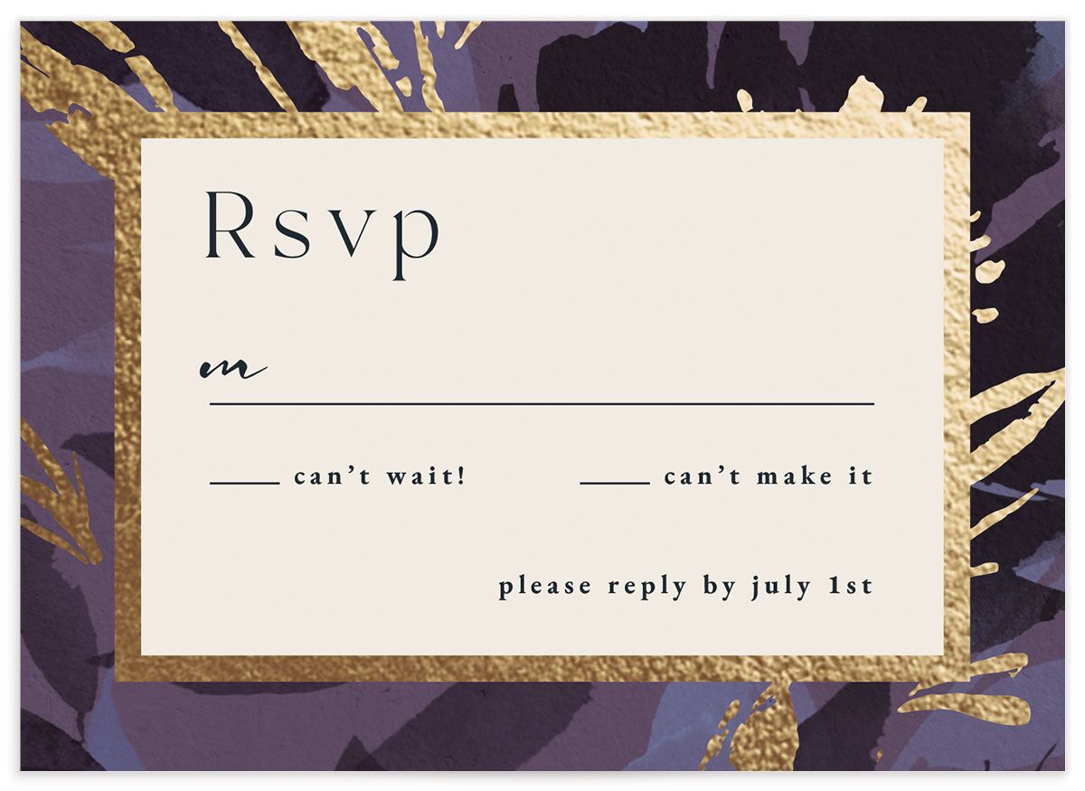 Contemporary Floral Wedding Response Cards | The Knot