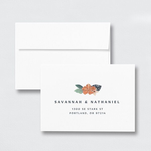 Vintage Island Wedding Response Card Standard Envelopes | The Knot