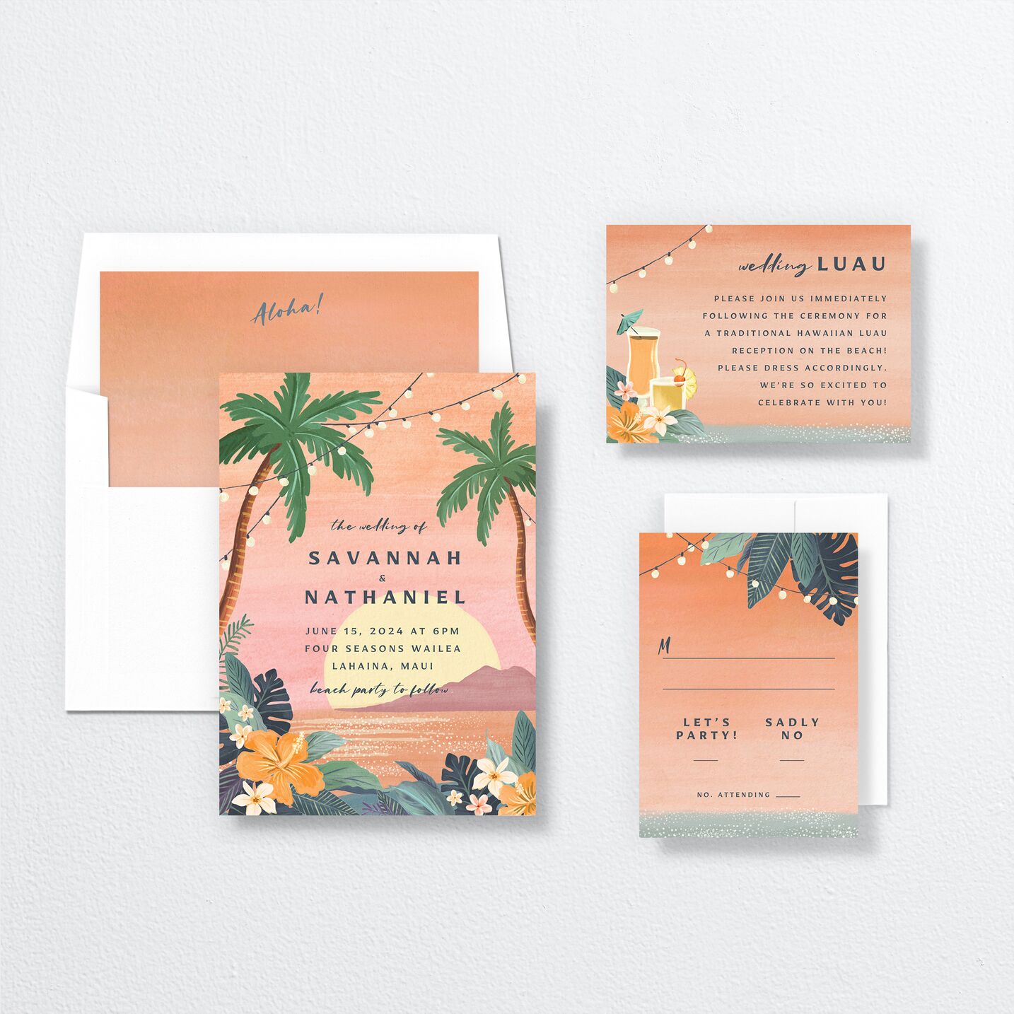 Vintage Island Wedding Invitations | The Knot
