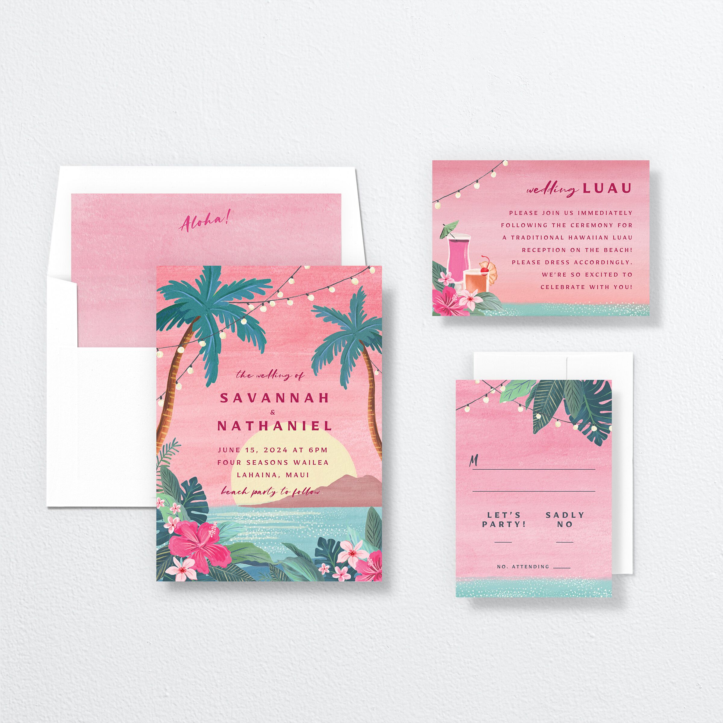 Vintage Island Wedding Invitations | The Knot