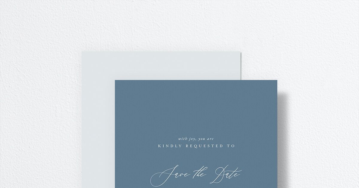Something Blue Save The Date Cards | The Knot