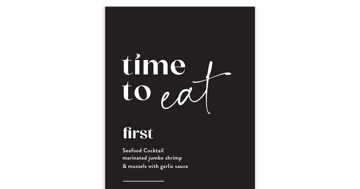 Worth the Wait Menus | The Knot