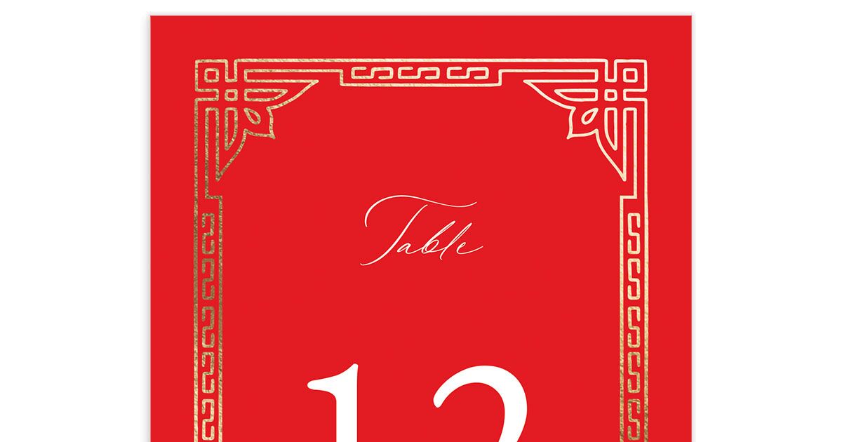 Double Happiness Table Numbers | The Knot