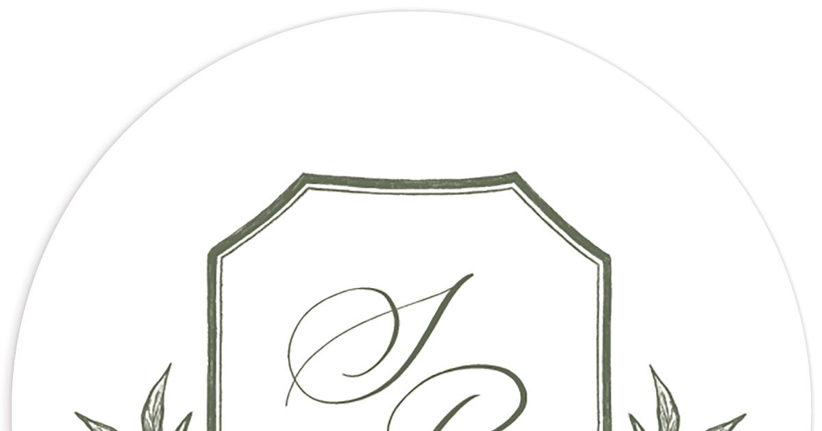 Classic Crest Wedding Stickers | The Knot