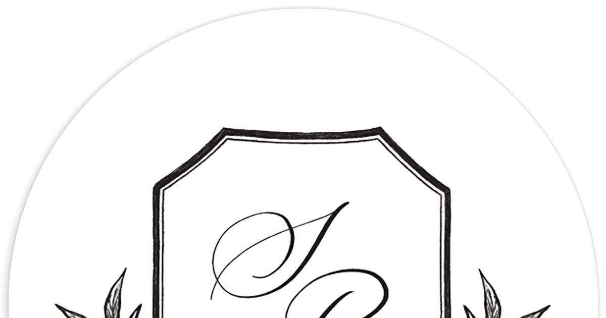 Classic Crest Wedding Stickers | The Knot