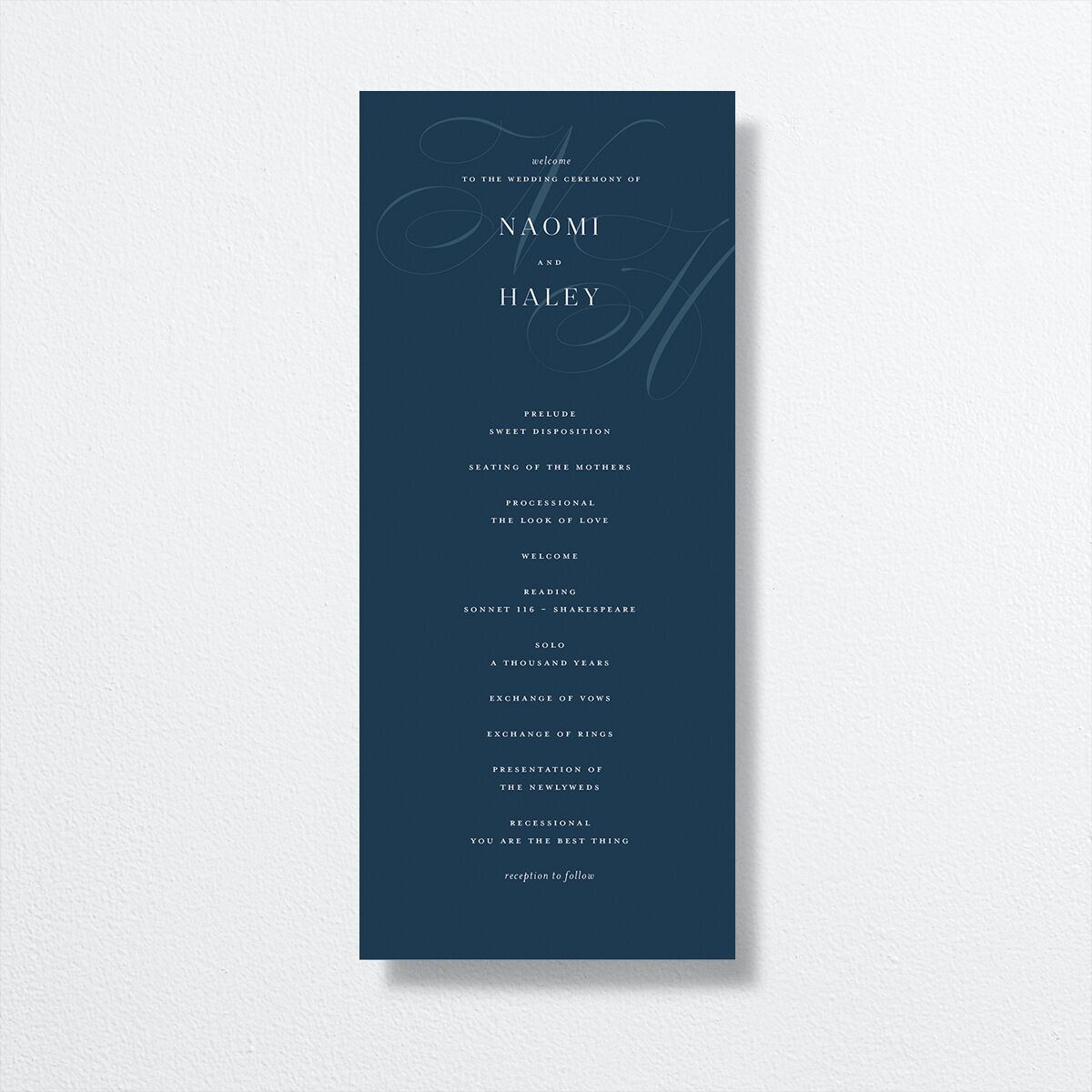 Elegant Monogram Wedding Programs | The Knot