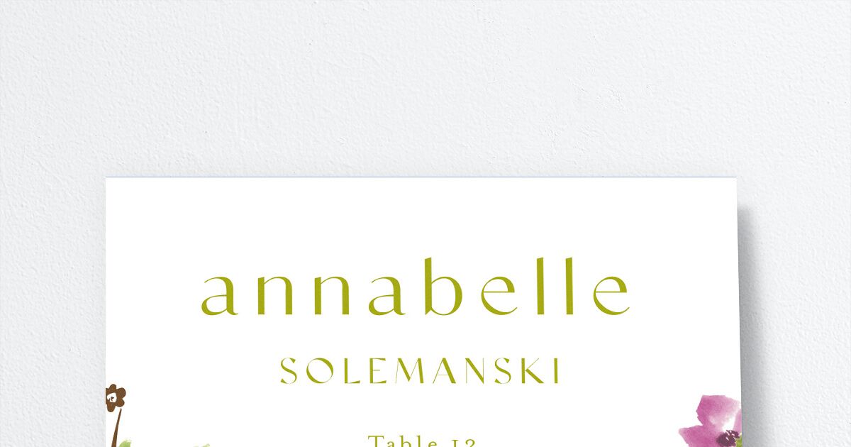 Spring Garden Place Cards | The Knot