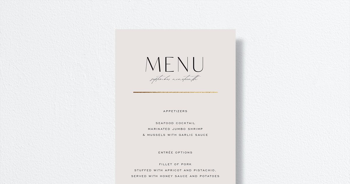Just Us Menus | The Knot
