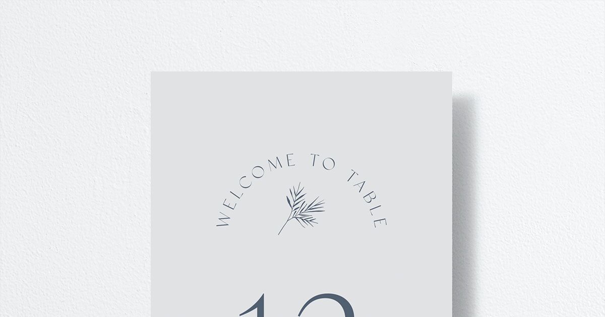 Subtle Sprig Table Numbers | The Knot