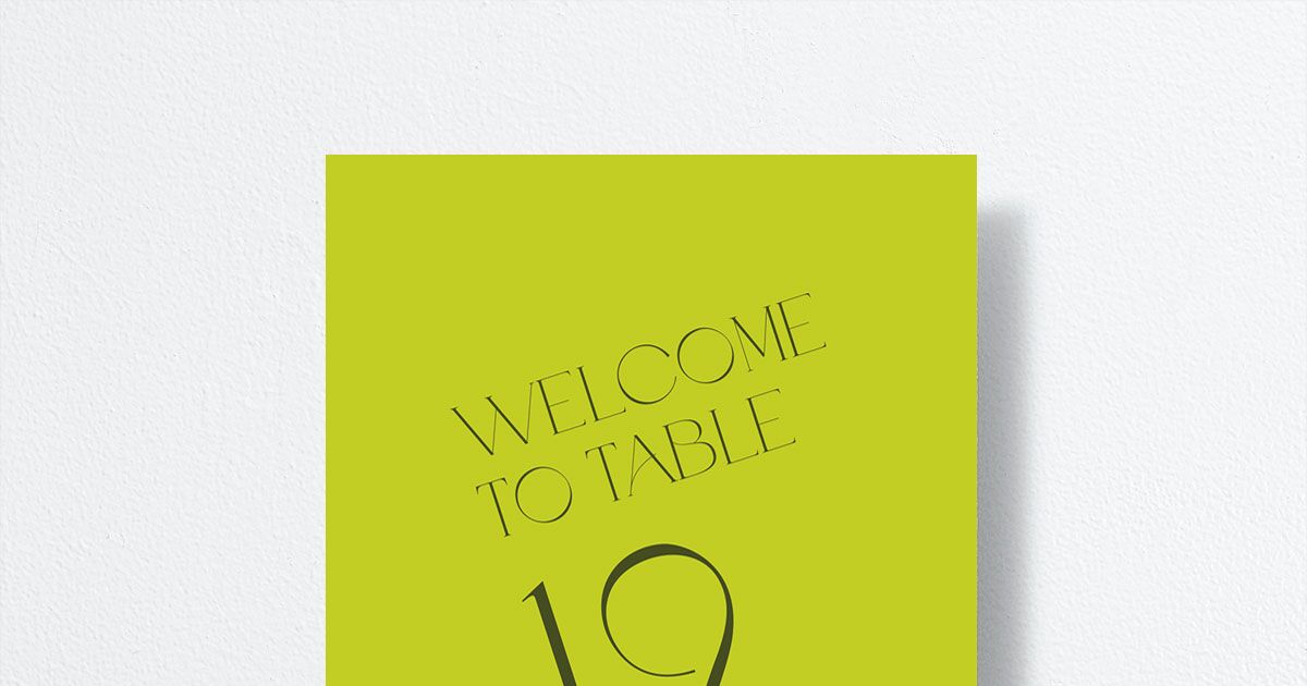 Bold Slant Table Numbers | The Knot