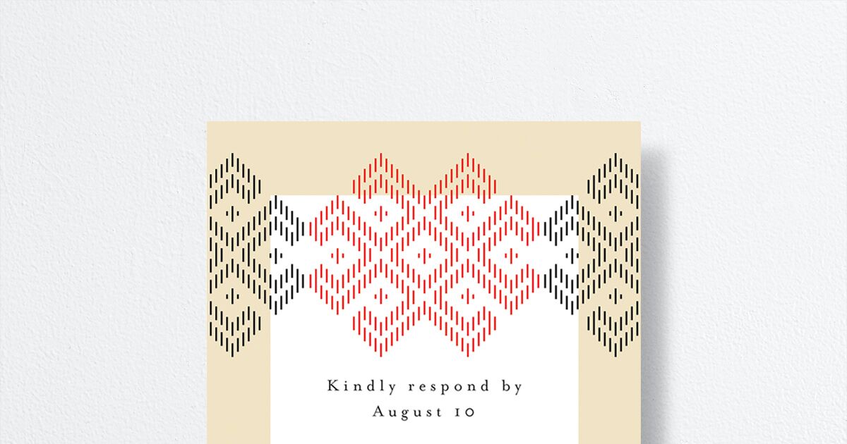 The Knot - Mien Embroidery Wedding Response Cards