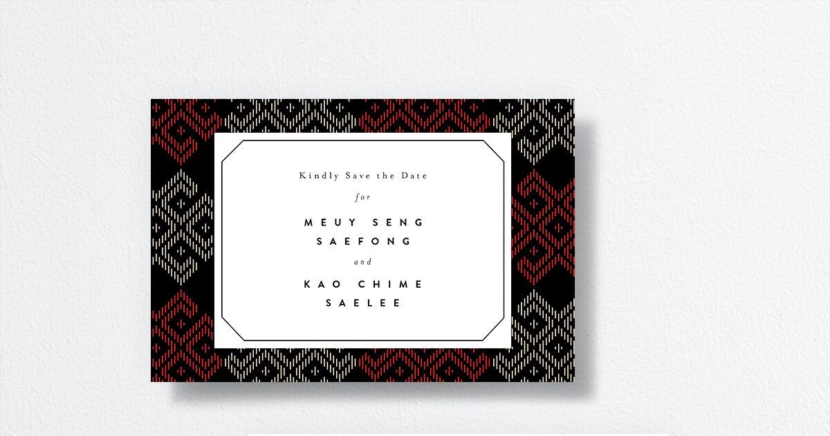 The Knot - Mien Embroidery Save the Date Postcards