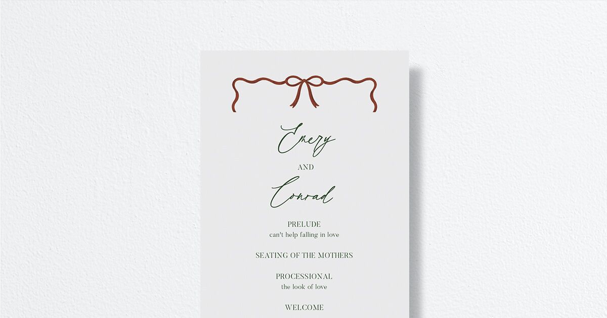 The Knot - Festive Garland Wedding Programs