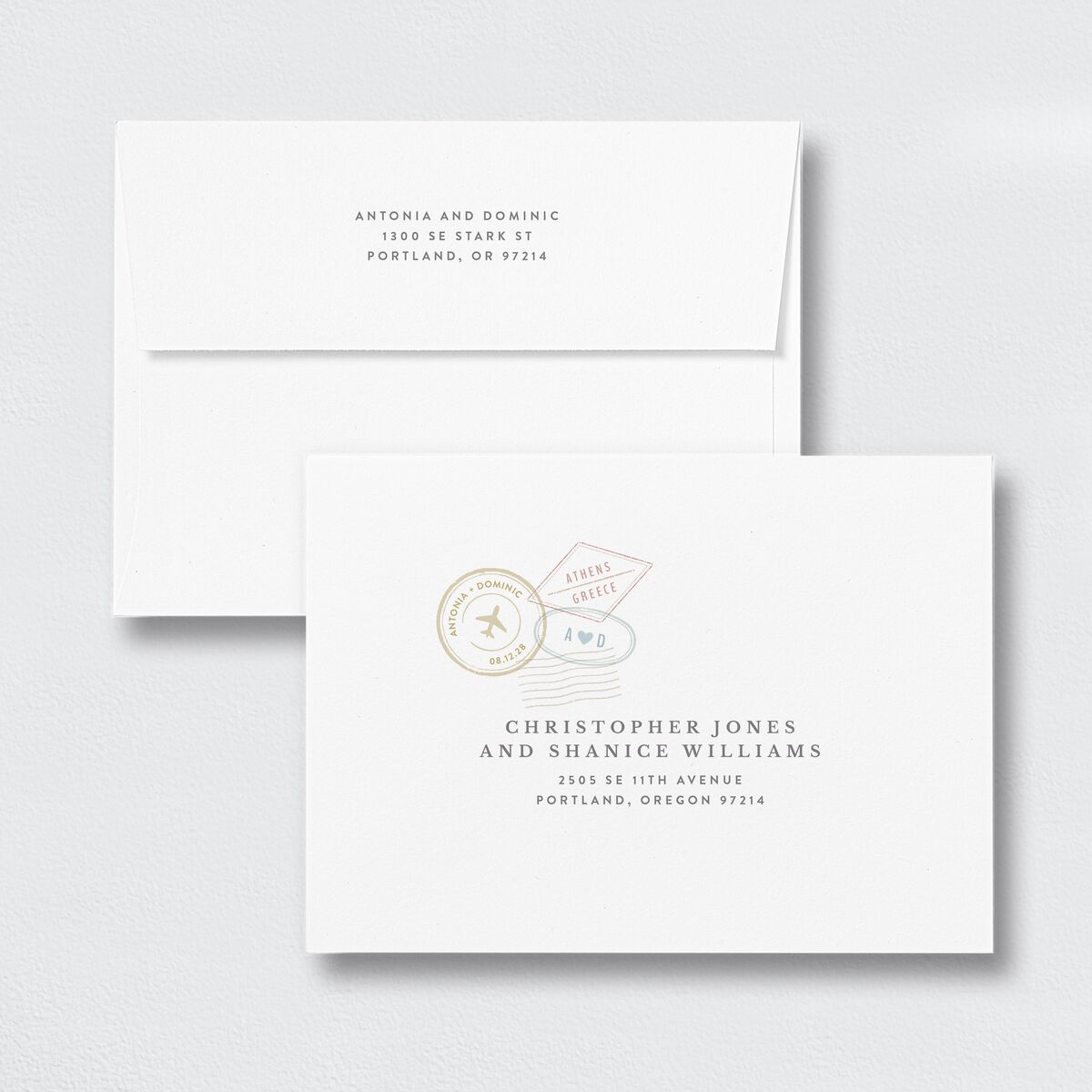The Knot - Timeless Passport Wedding Invitation Envelopes
