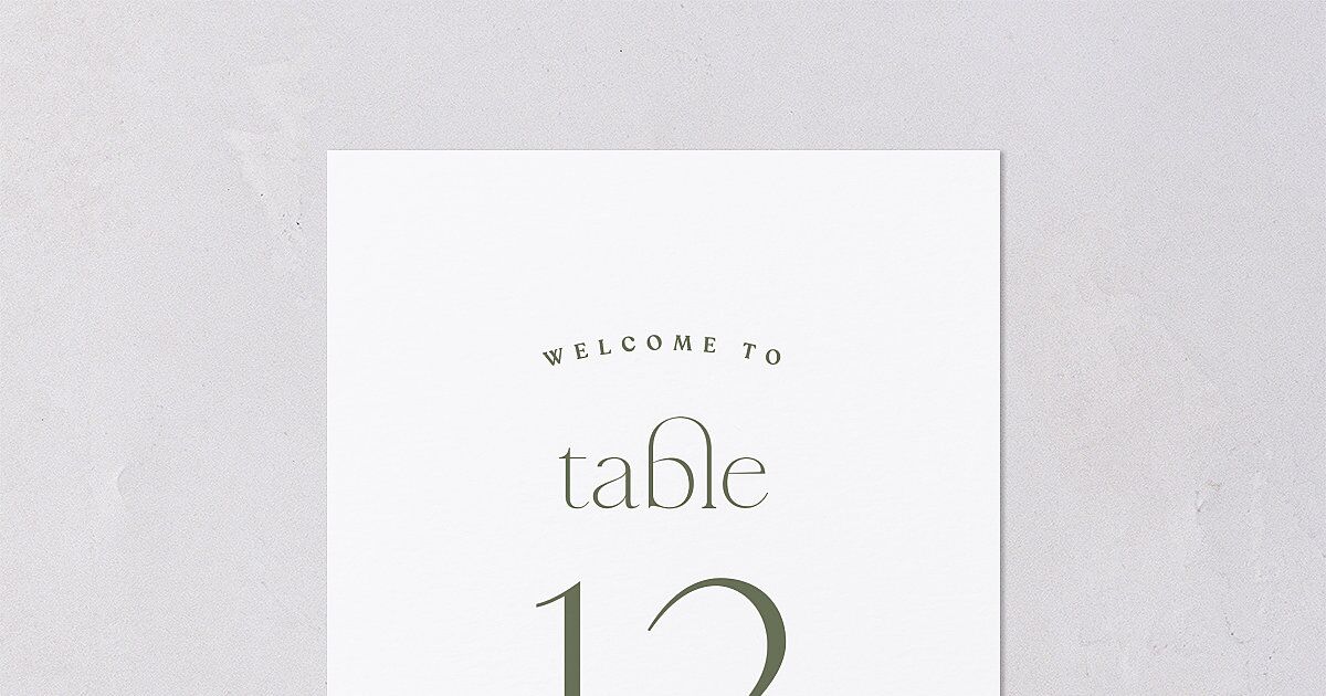 Classic Stack Table Numbers | The Knot