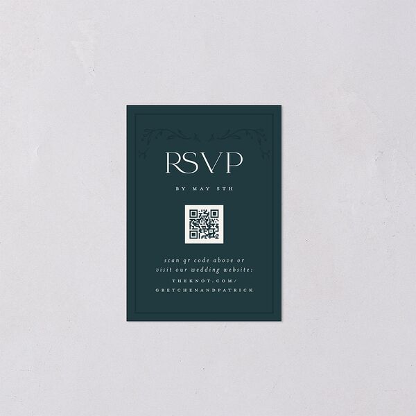 Storybook Filigree QR Code RSVP Cards