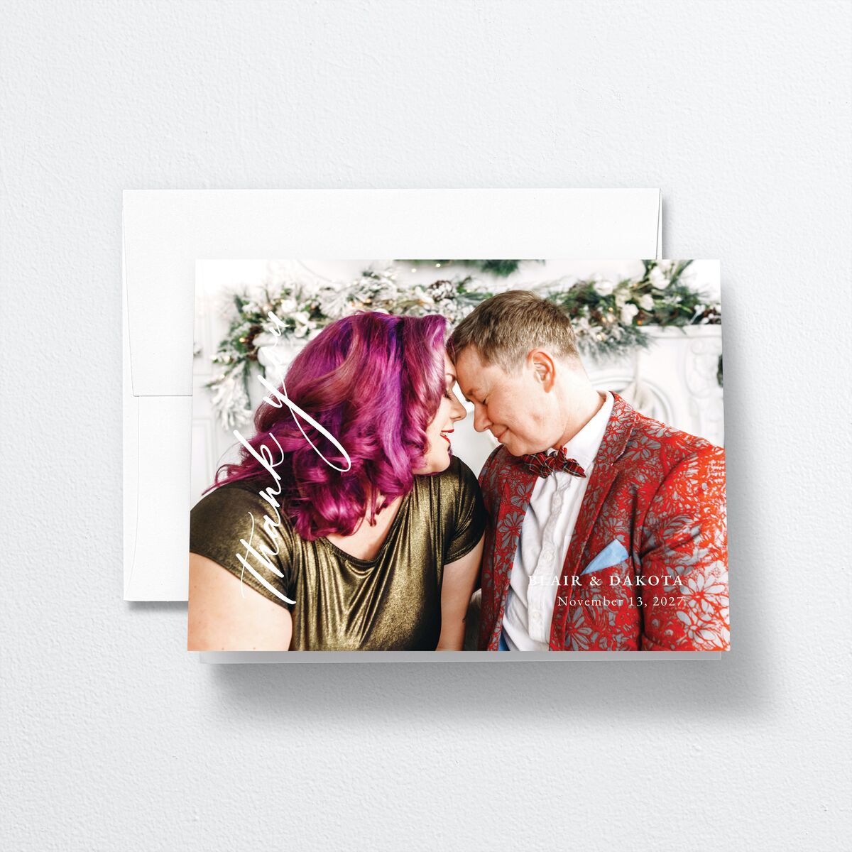 The Knot - Vertical Names Thank You Cards