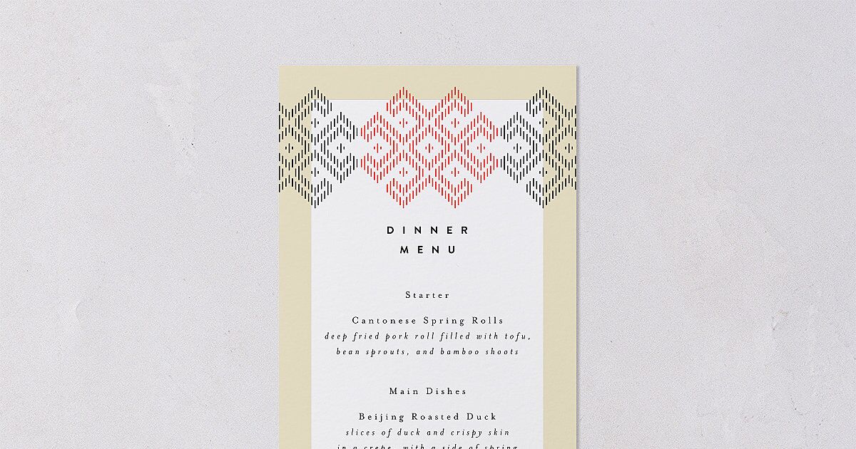 The Knot - Mien Embroidery Menus