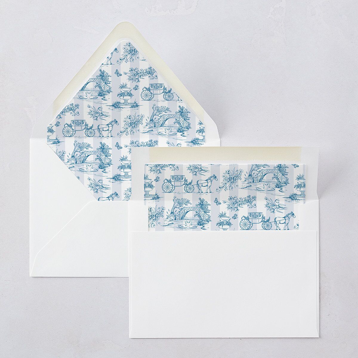 The Knot - Elegant Antique Toile Frame Euro Envelope Liners